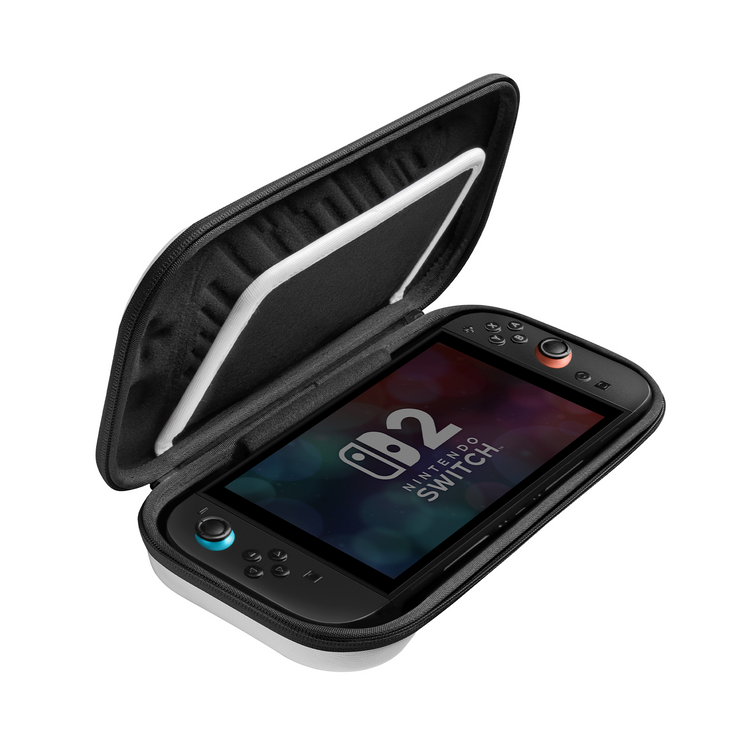 Switch 2 Slim Carrying Case - Protective Hard Shell with 12 Game Card Slots