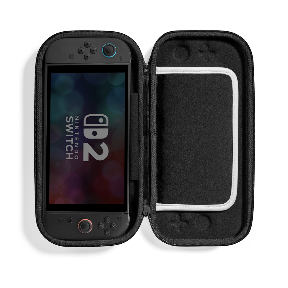 Switch 2 Slim Carrying Case - Protective Hard Shell with 12 Game Card Slots